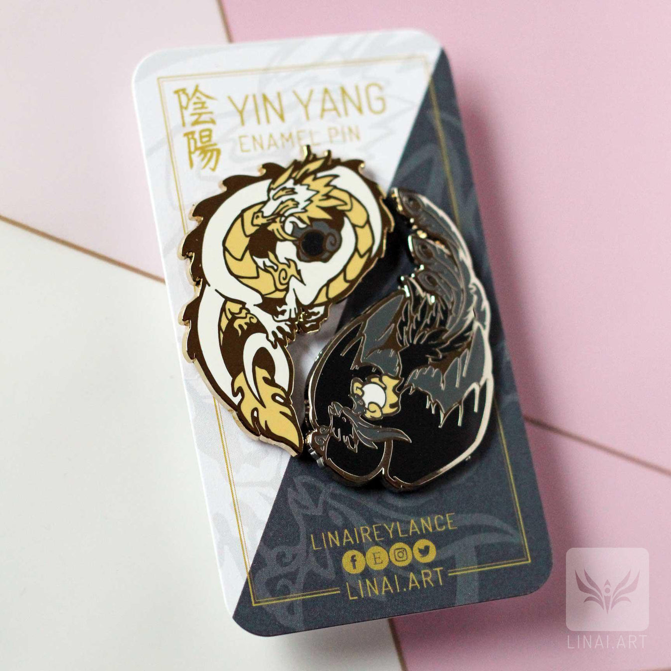 Yin Yang Original Enamel Pin Set – Linai